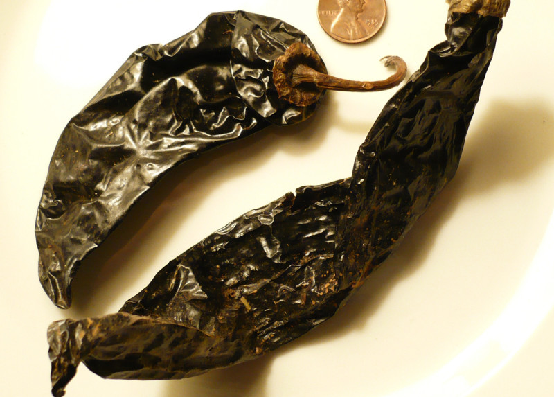 Peppers · pasilla · dried | 345 calories | Happy Forks