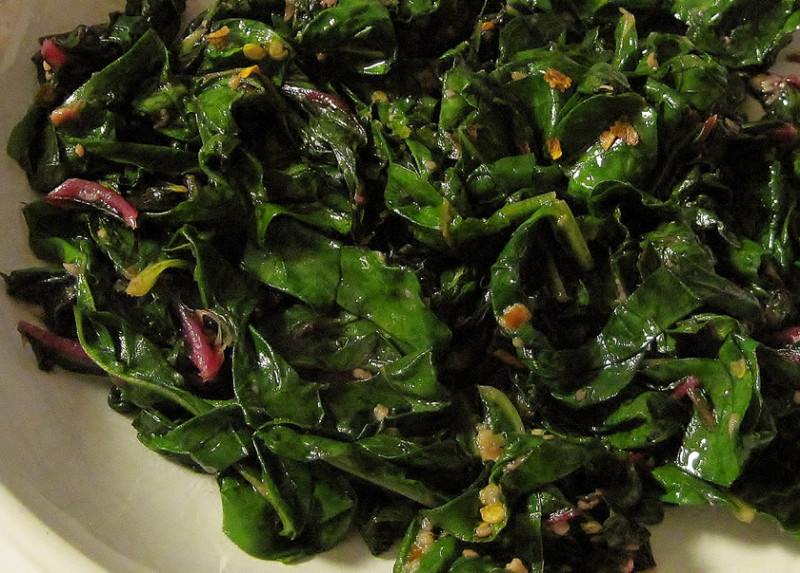 Sautéed swiss chard with mustard seeds recipe | 136 calories | Happy Forks