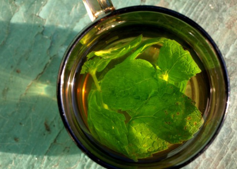 Detoxifying mint tea recipe | 166 calories | Happy Forks